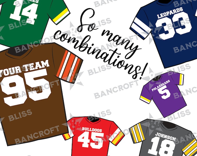 Football Jersey SVG Football SVG Jersey Style Clip Art Jersey Outline ...