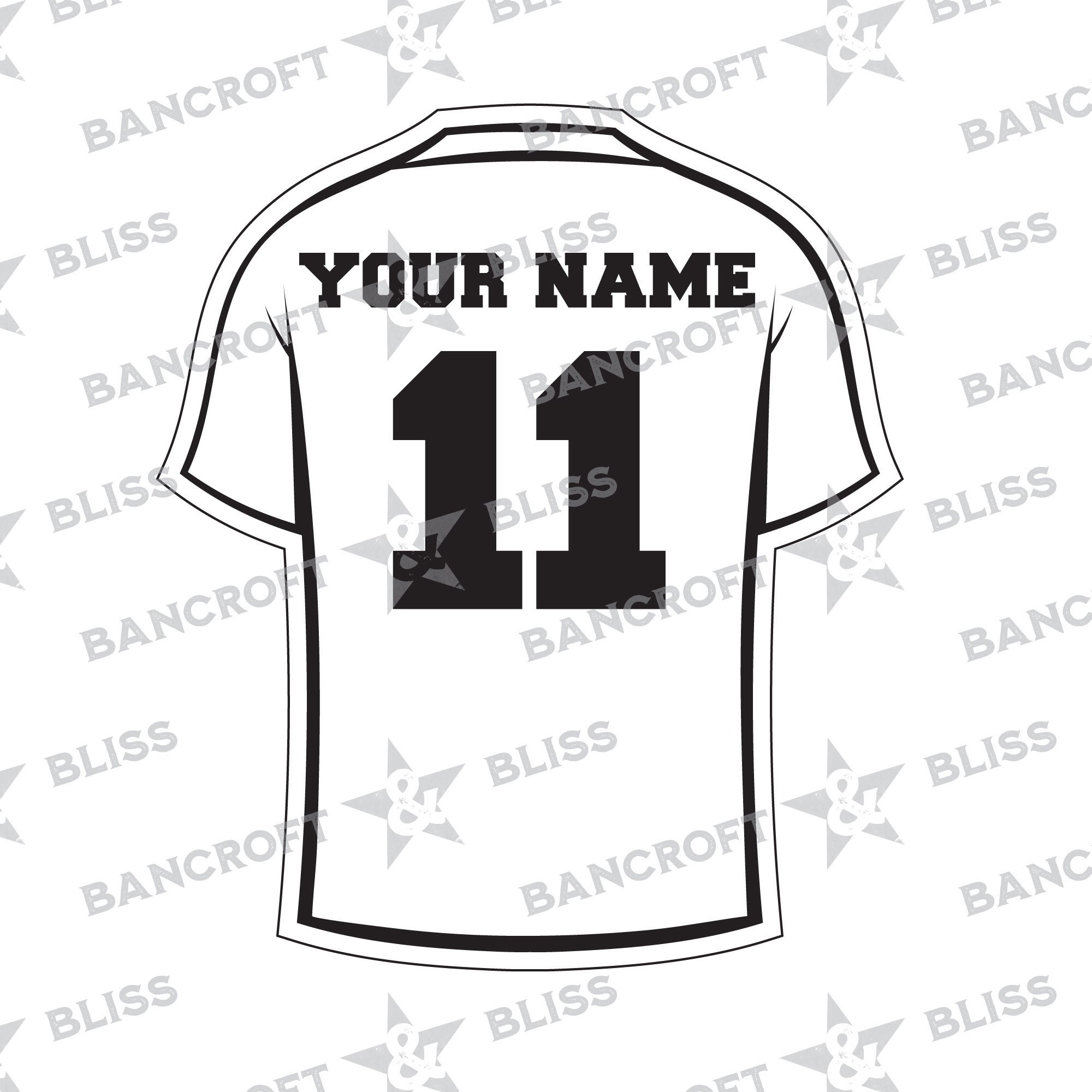 Soccer Jersey Art Instant Download Front & Back SVG, PNG, JPG ...