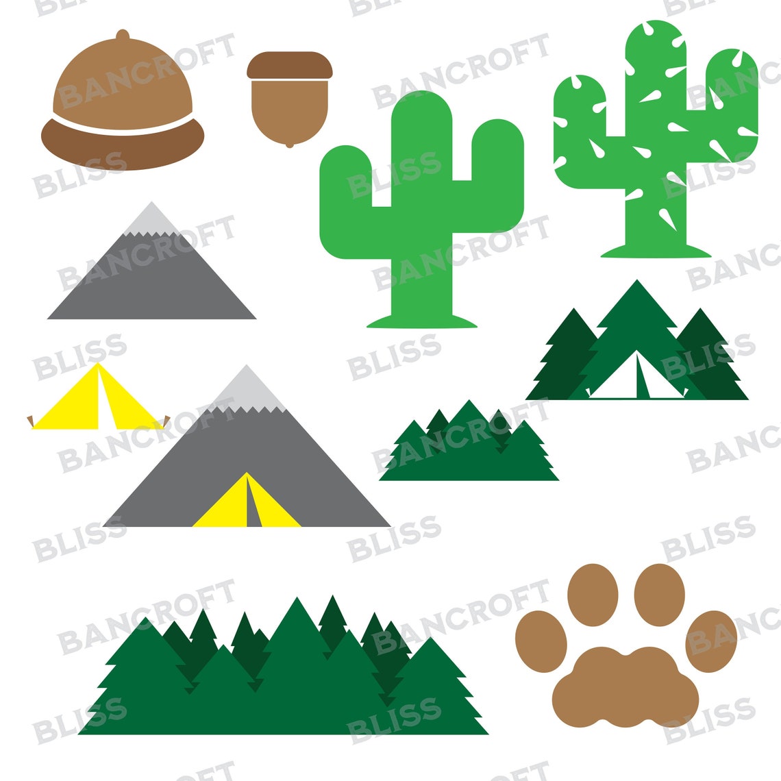 Nature Clip Art Digital Instant Download SVG PNG JPG - Etsy