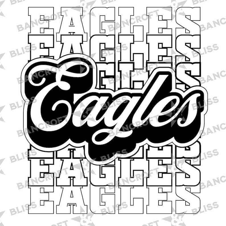 Eagles Repeated Name | School Spirit | Eagles Football | High School ...