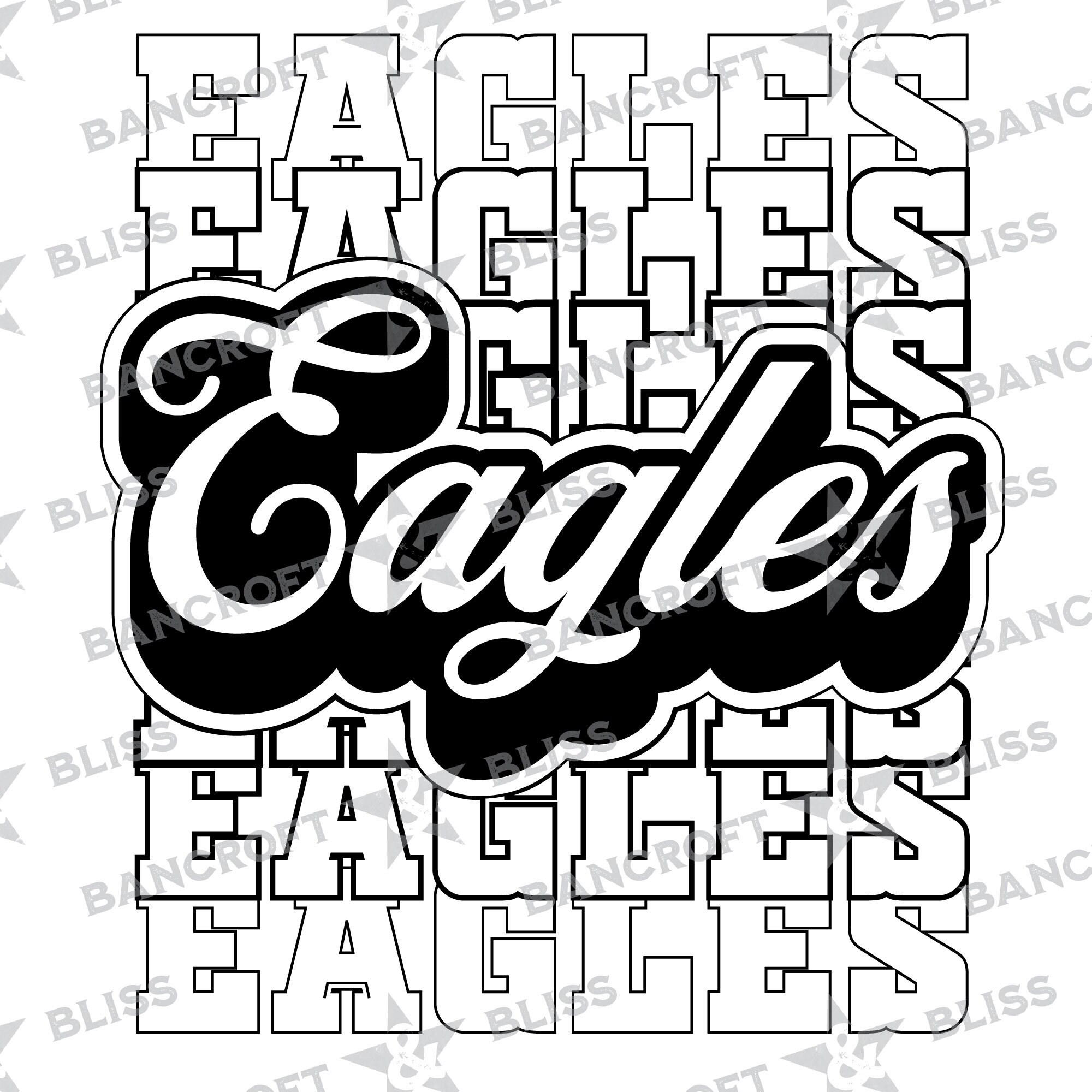 Eagles Repeated Name | School Spirit | Eagles Football | High School ...