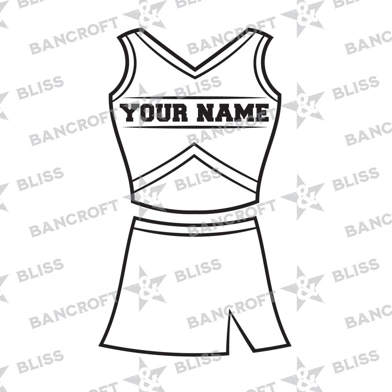 Cheerleader Uniform SVG Cheerleader SVG Cheerleader PNG Cheerleader ...