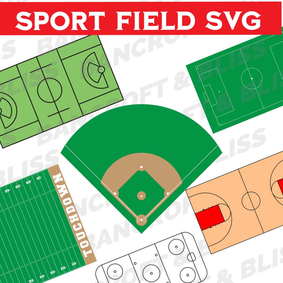 Hockey Rink SVG Football Field SVG Soccer Field SVG Baseball Field Svg ...