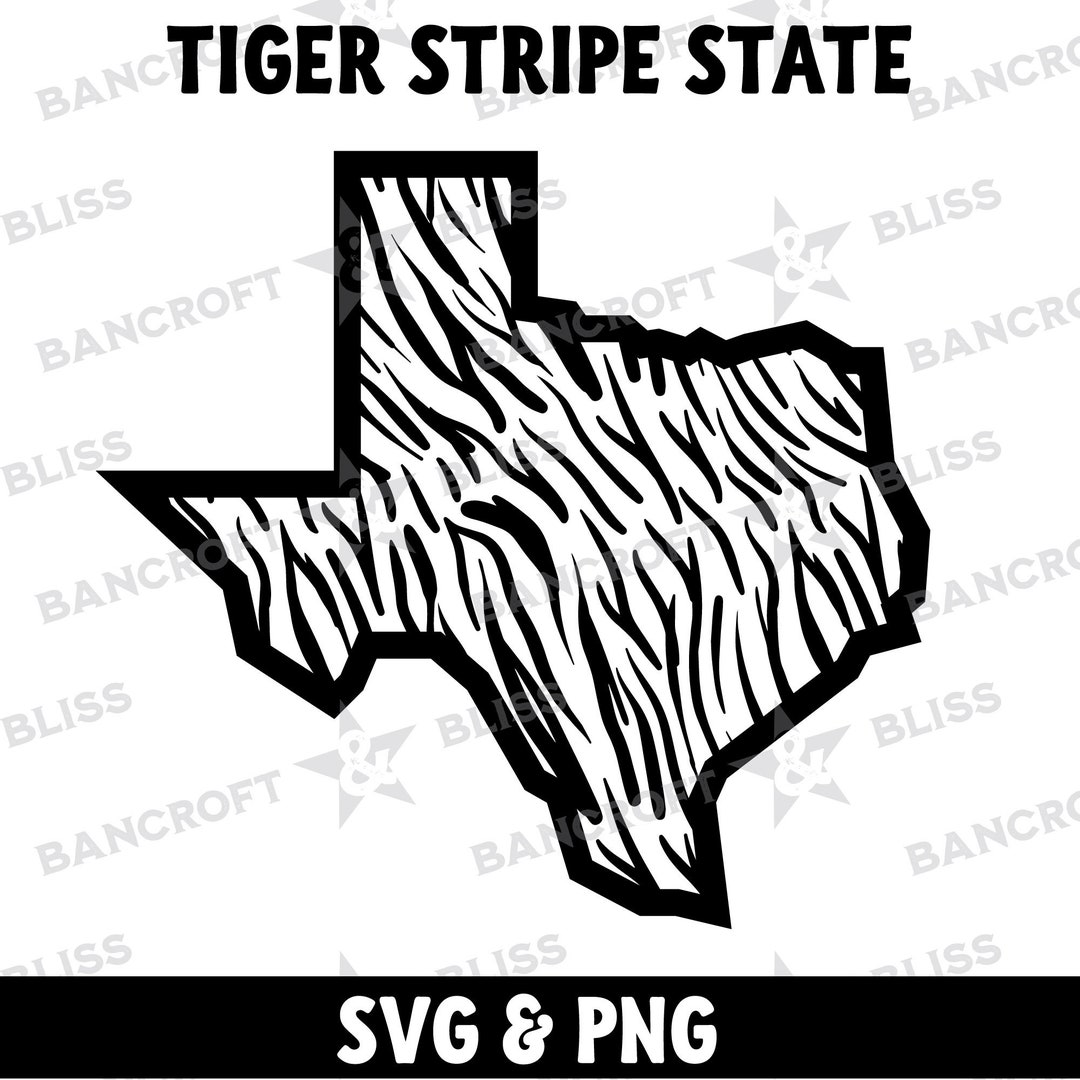 Texas SVG Tiger Stripes Texas Svg Tiger Stripes SVG Bengal Tiger ...