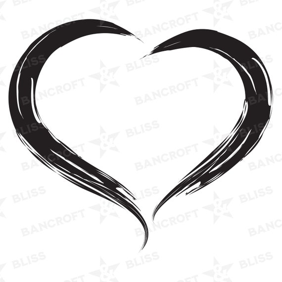 Brushstroke Heart Clip Art