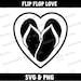 Flip Flop Heart SVG Flipflop SVG Heart SVG Beach Wedding Svg - Etsy