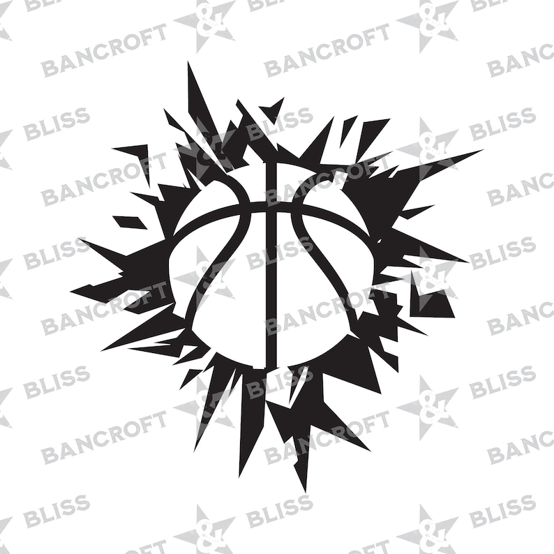 Basketball Explosion Design T-shirt Clip Art Instant Download - SVG ...