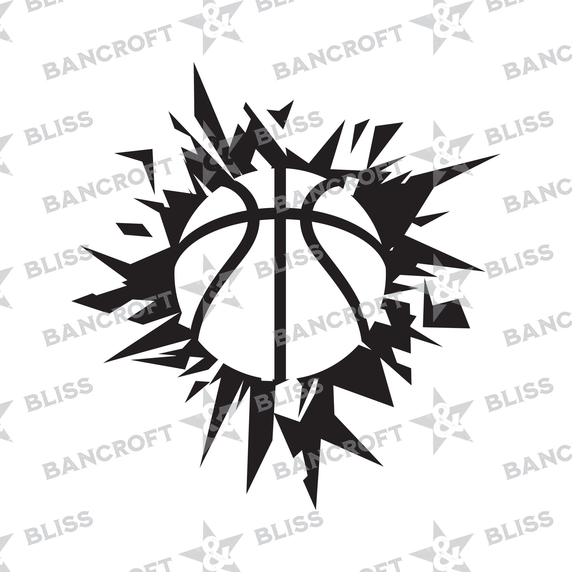 Basketball Explosion Design T-shirt Clip Art Instant Download - SVG ...