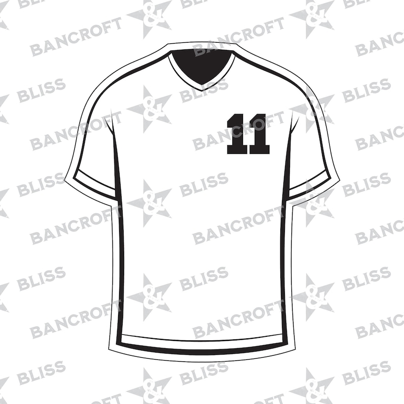 Soccer Jersey Front and Back Clip Art Instant Download - SVG, PNG, JPG ...