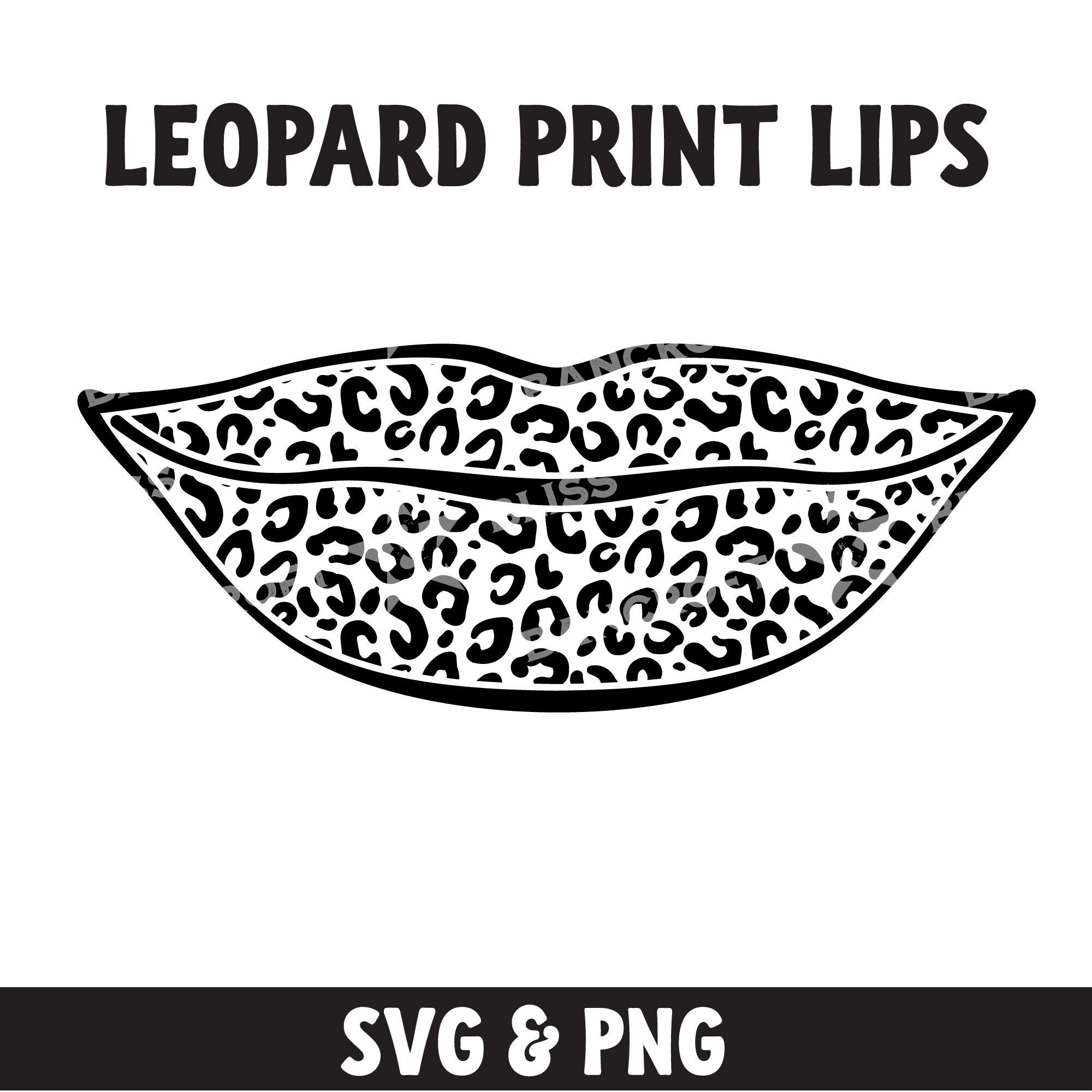 Leopard Print Lips SVG PNG Woman's Lips Instant Download Digital ...