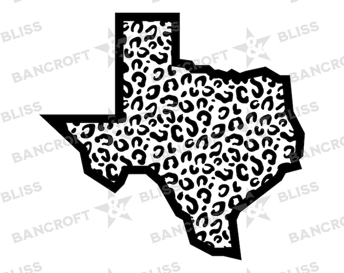 Texas SVG Leopard Print Texas Svg Cheetah Leopard Print Texas Svg ...
