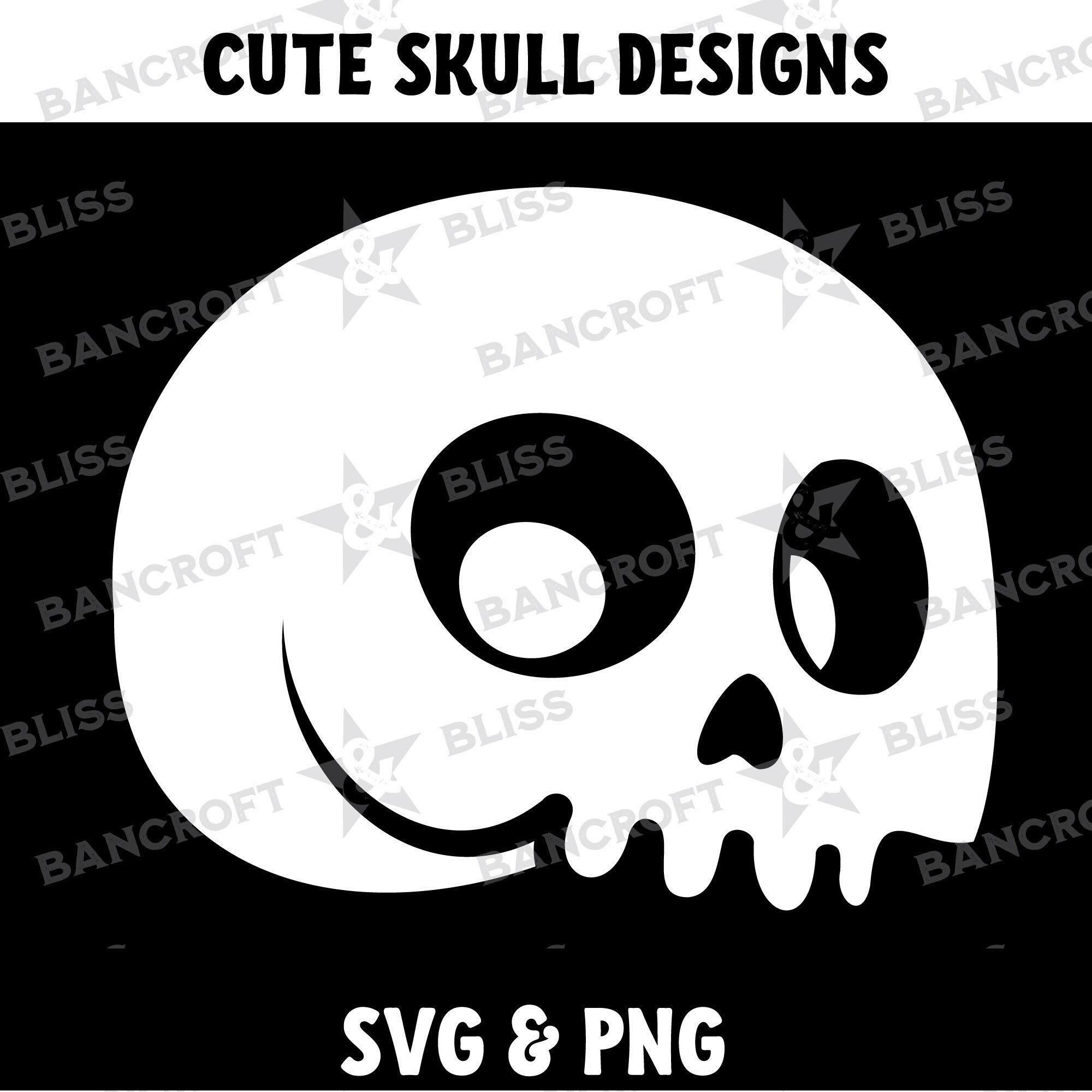 Cute Skull SVG Funny Skull PNG - Etsy