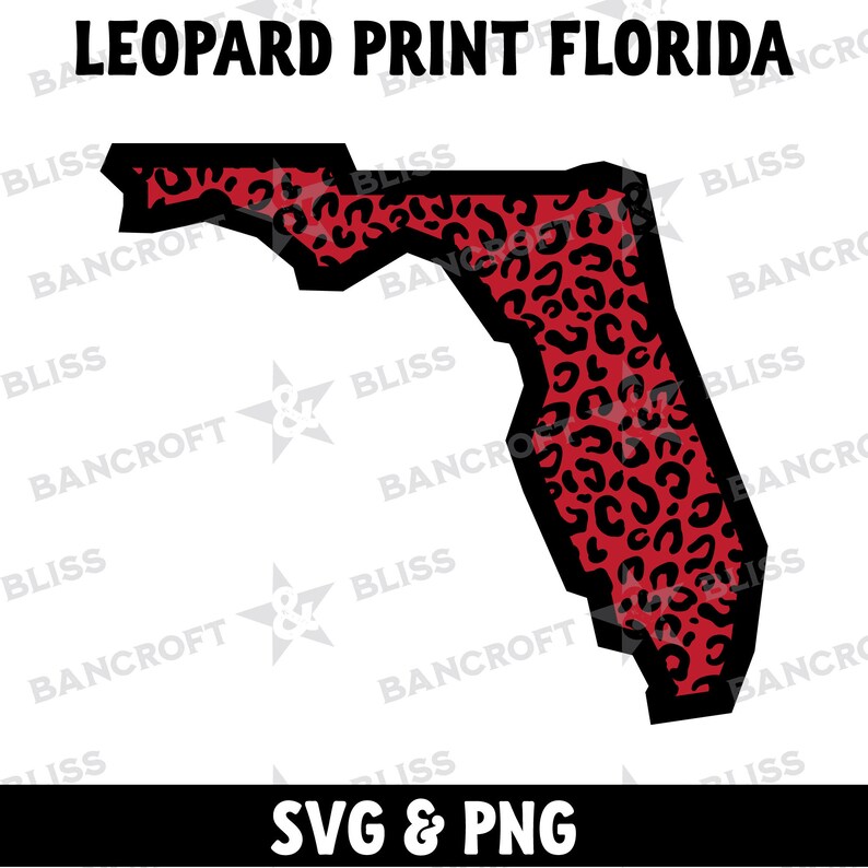Florida SVG Leopard Print Florida Svg Leopard Print SVG Leopard Pattern ...