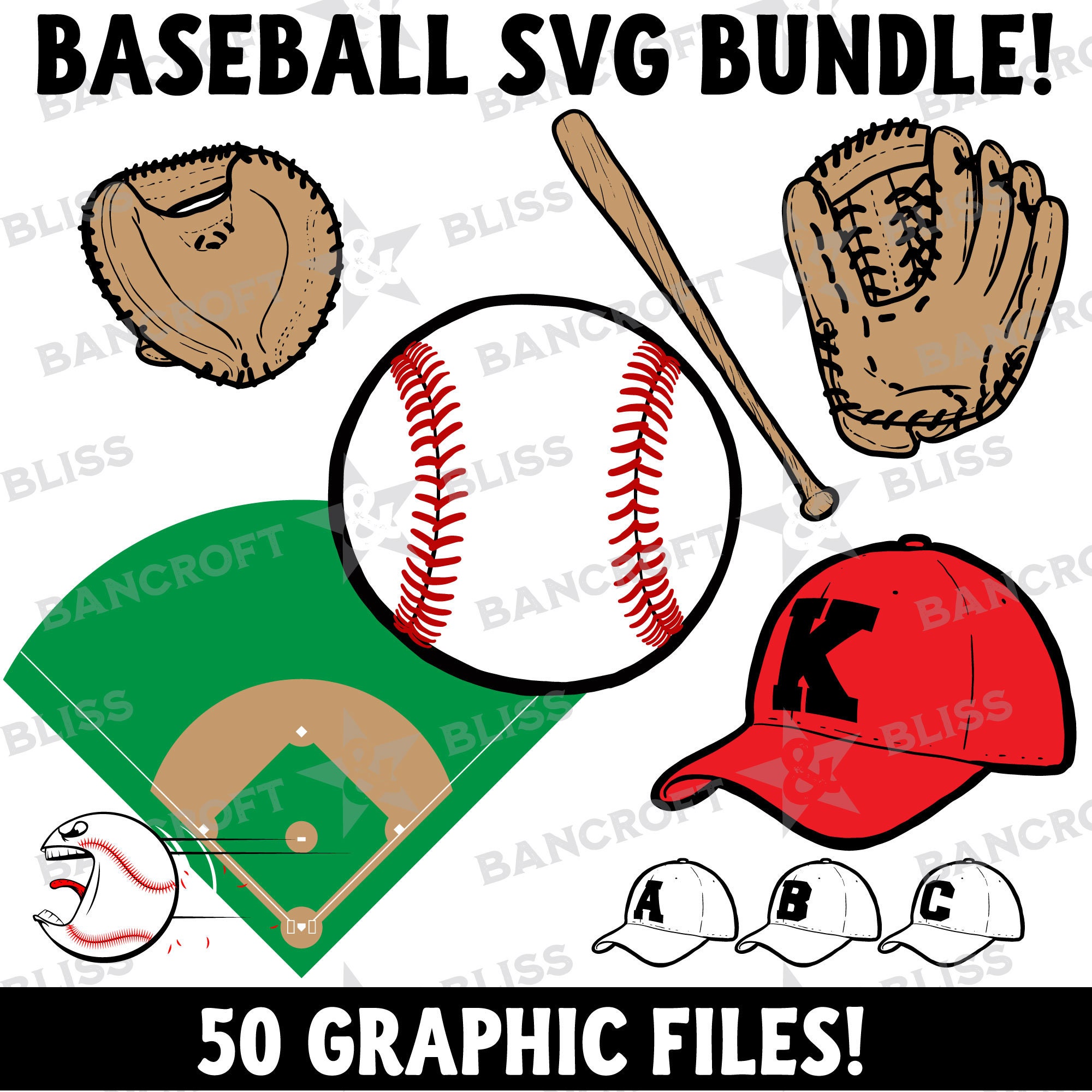 Baseball Graphic Set Baseball SVG Baseball Hat SVG Baseball Hats With ...