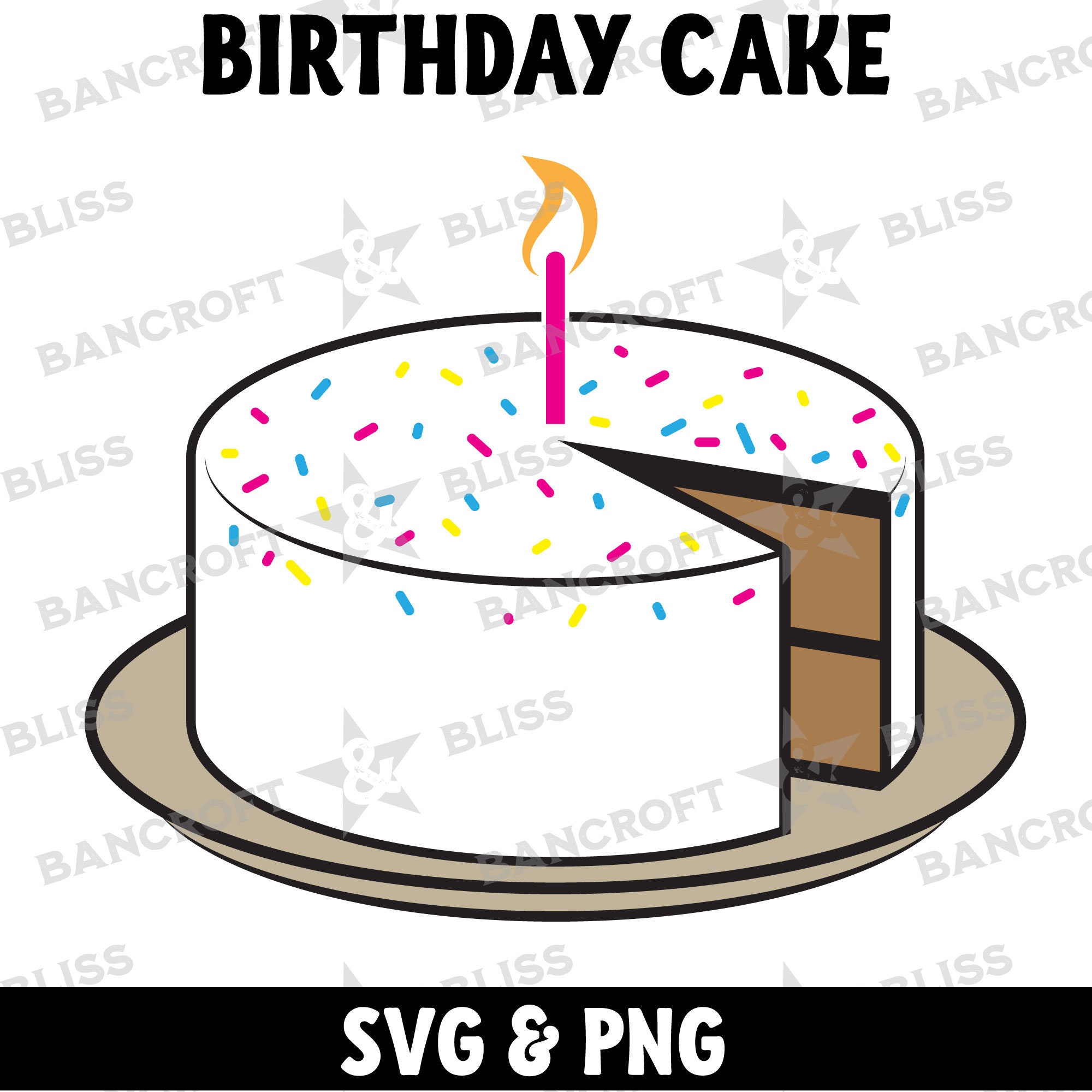 Birthday Cake SVG Cake SVG Birthday SVG Cartoon Birthday Cake Svg Cake ...