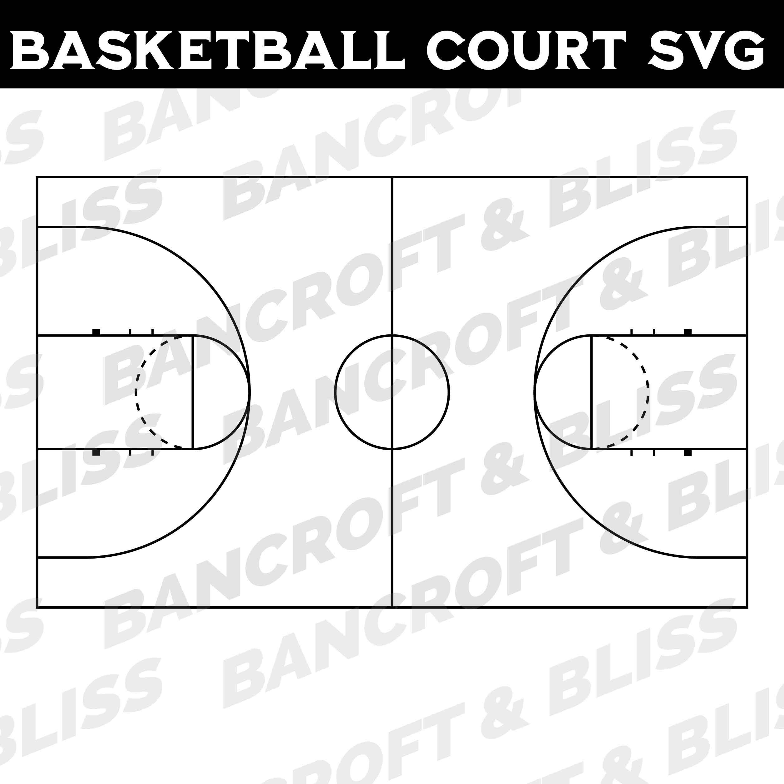 Cancha de baloncesto svg Baloncesto svg Cancha de baloncesto - Etsy México