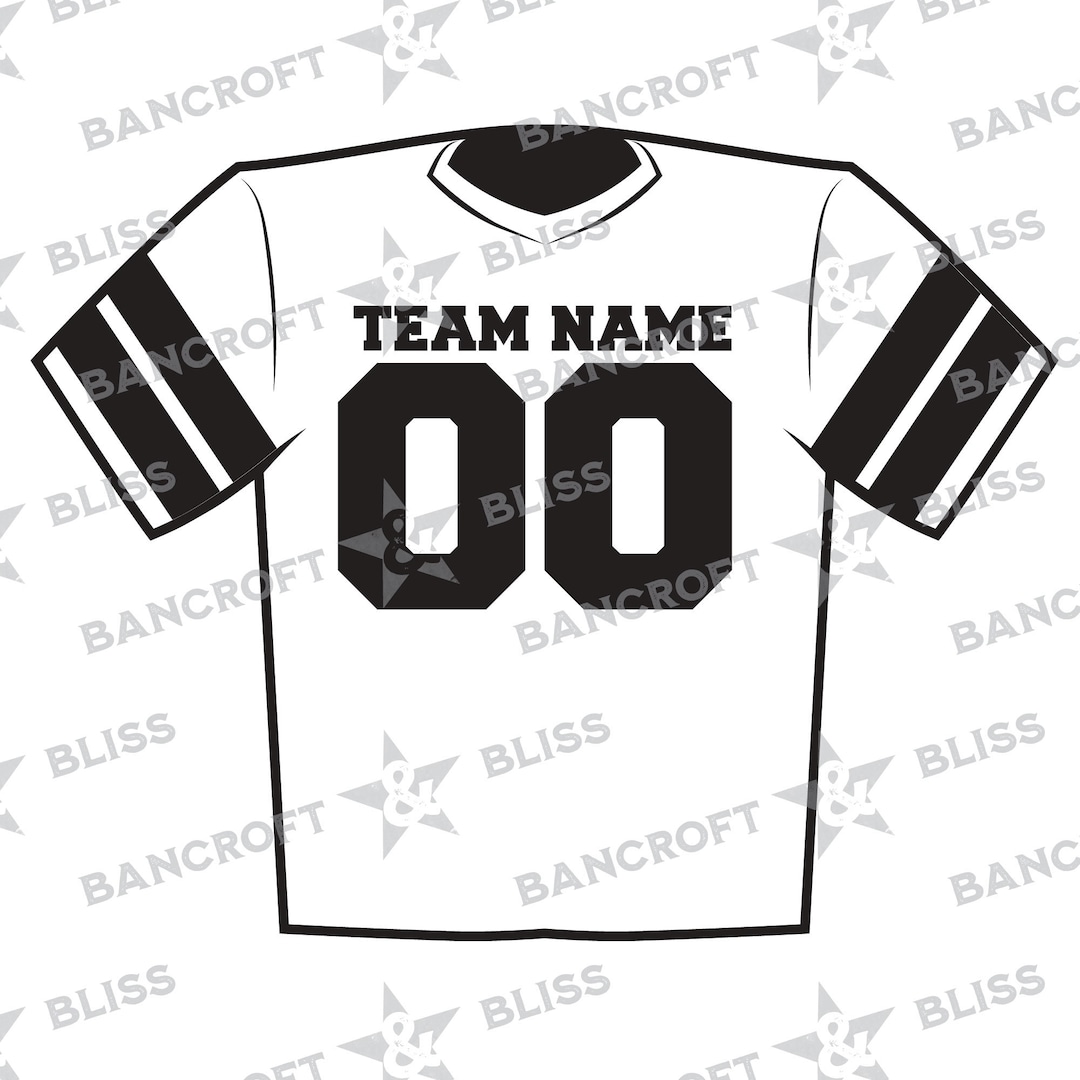 Football Jersey With Stripes Svg -blue Streaks, Clip Art Instant ...