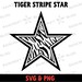 Tiger Stripes SVG Bengal Tiger Stripes Star Star Instant Download ...