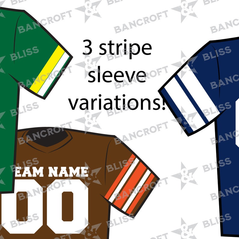 Football Jersey With Stripes Svg -blue Streaks, Clip Art Instant ...