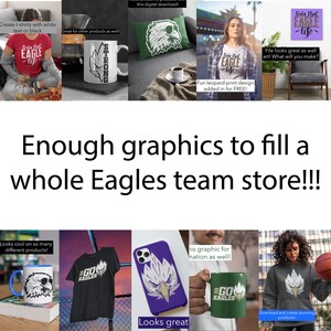 Eagle Team Mascot Set! Huge Eagles Digital Download! | School Spirit ...