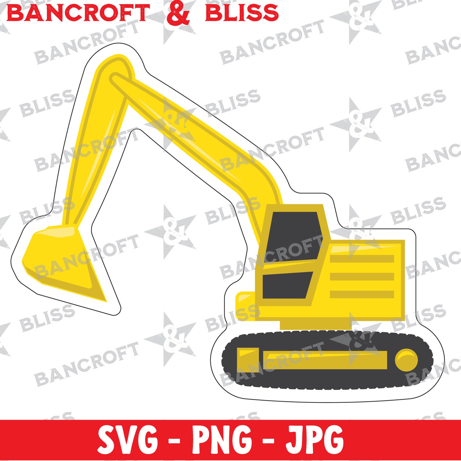 Excavator Svg Construction Svg Graphic Excavator Clipart Construction ...
