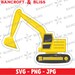 Excavator Svg Construction Svg Graphic Excavator Clipart Construction ...