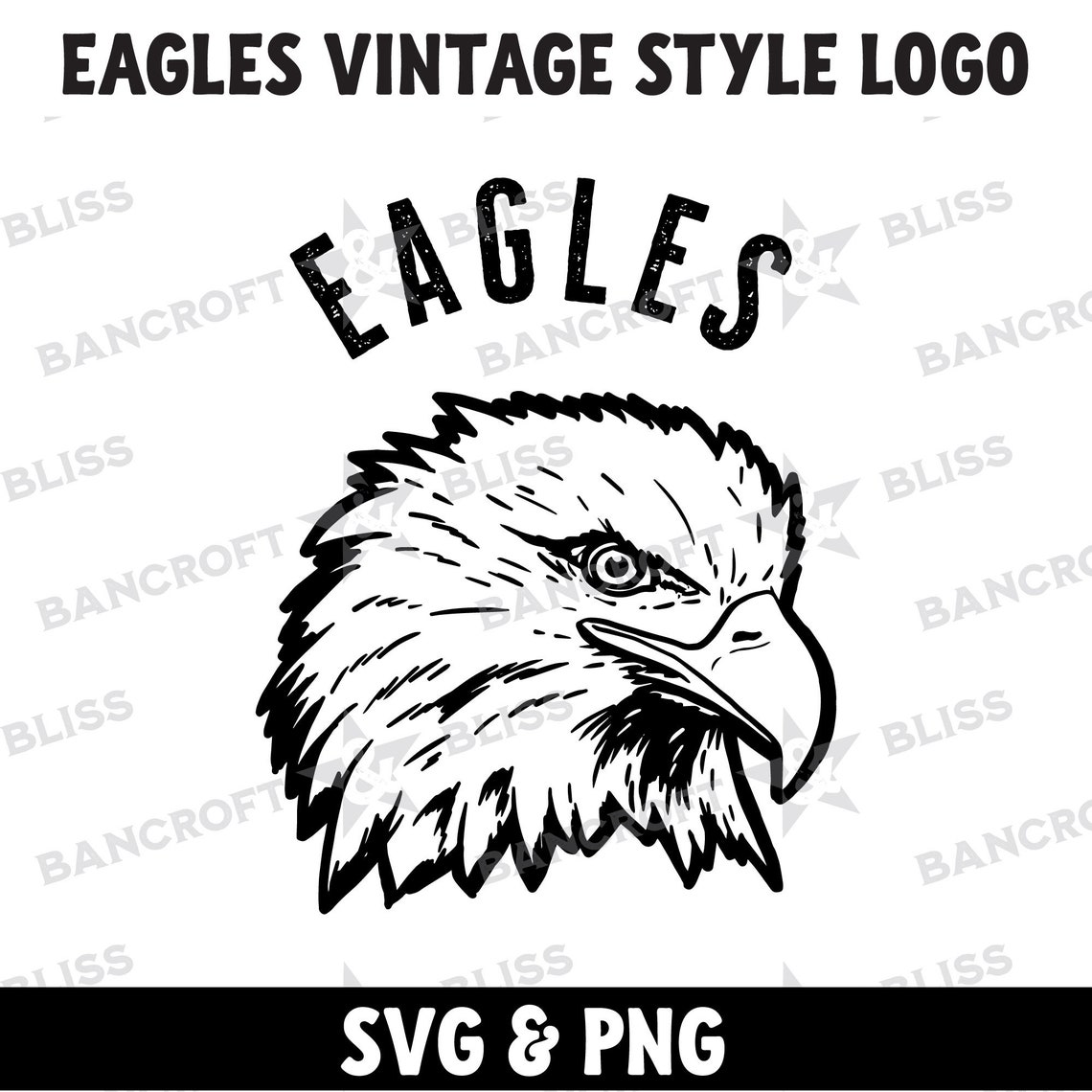 Eagles Mascot SVG Eagle Mascot Svg Eagles SVG Vintage Eagles - Etsy