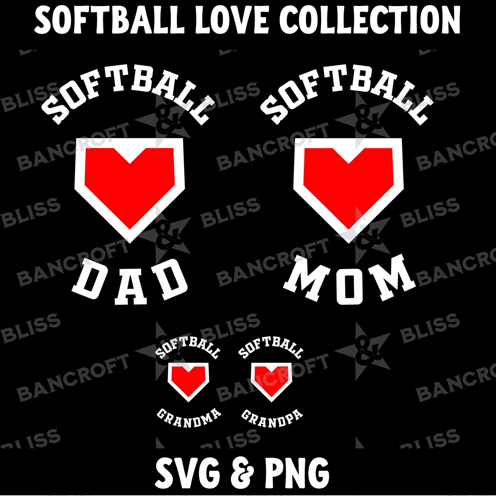 Softball Mom SVG Softball Dad SVG Softball Parent Softball Grandma SVG ...