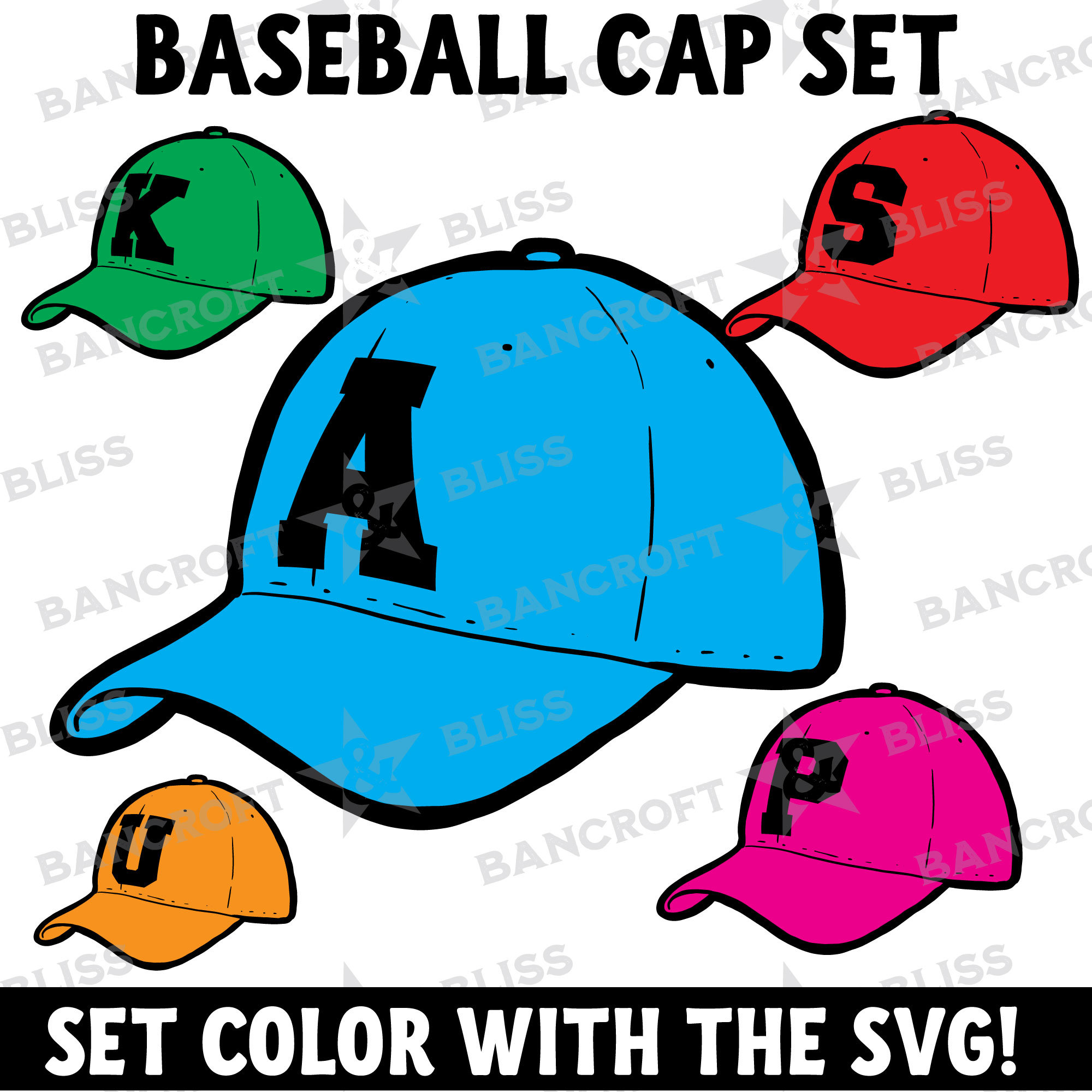 Baseball Graphic Set Baseball SVG Baseball Hat SVG Baseball Hats With ...