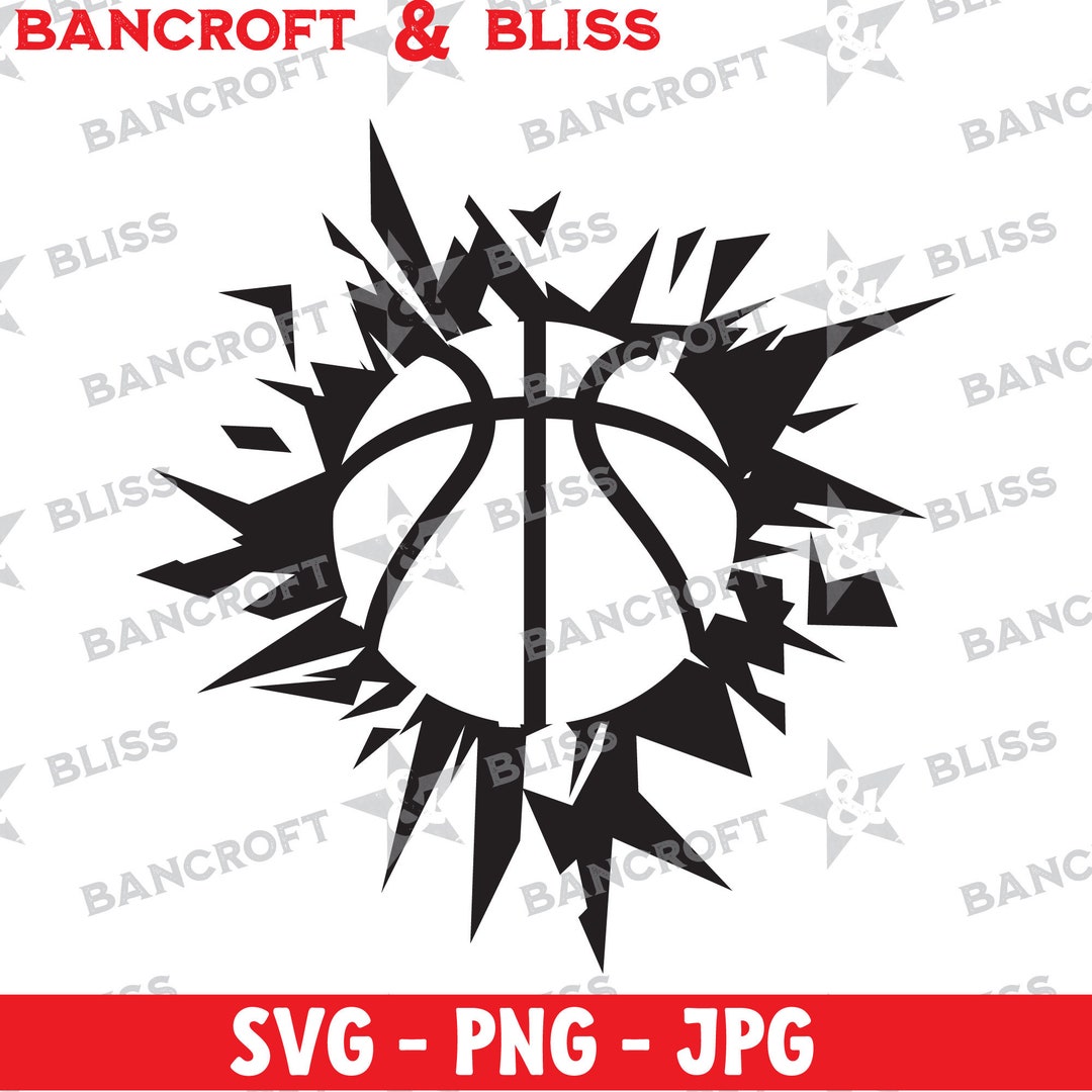 Basketball Explosion Design T-shirt Clip Art Instant Download - SVG ...