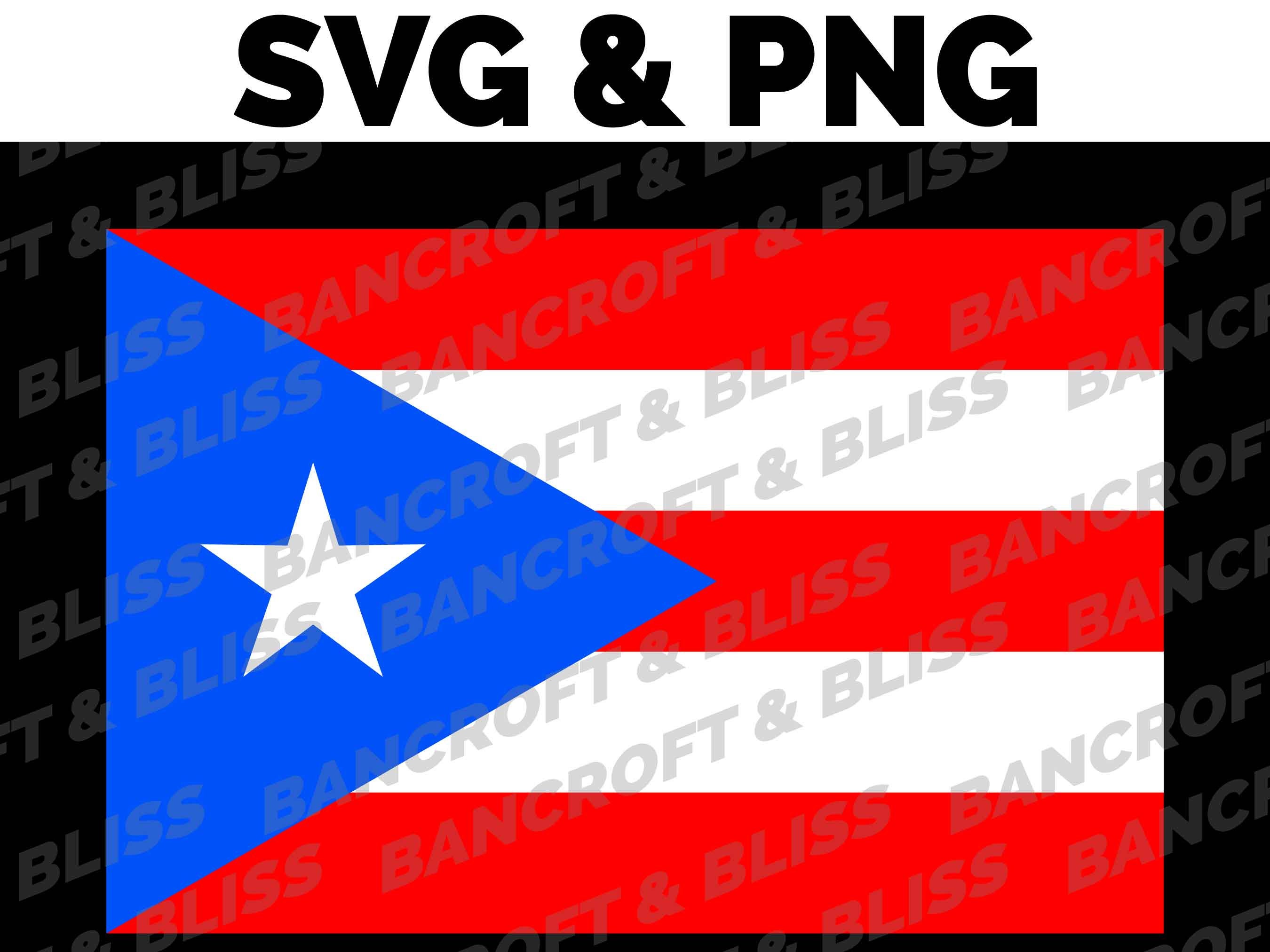 Puerto Rico Flag SVG Puerto Rican Clipart Digital Download - Etsy