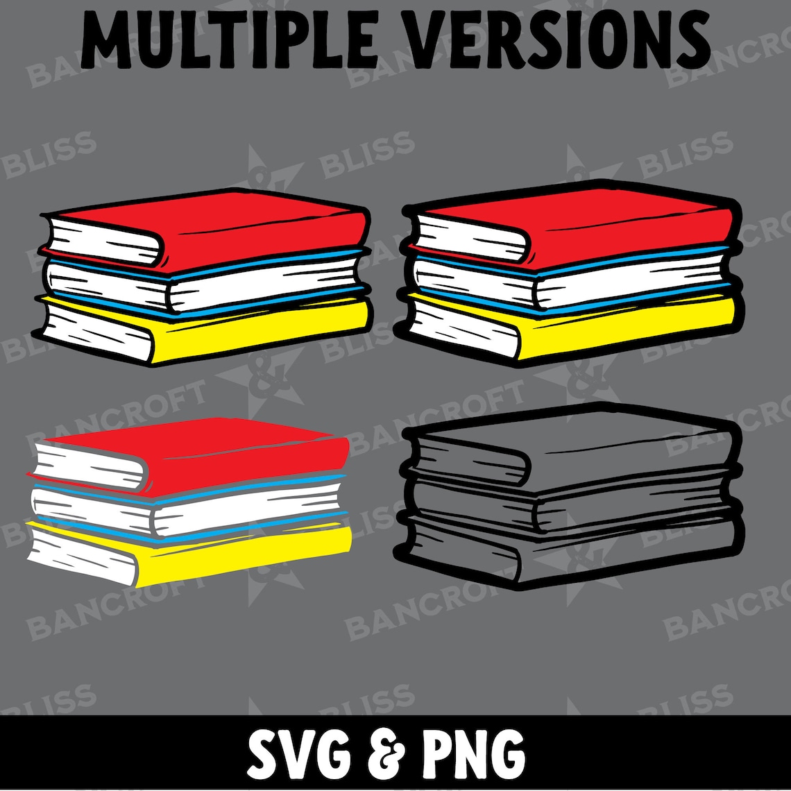 Book Stack SVG School Books SVG School SVG for School Schools Svg ...