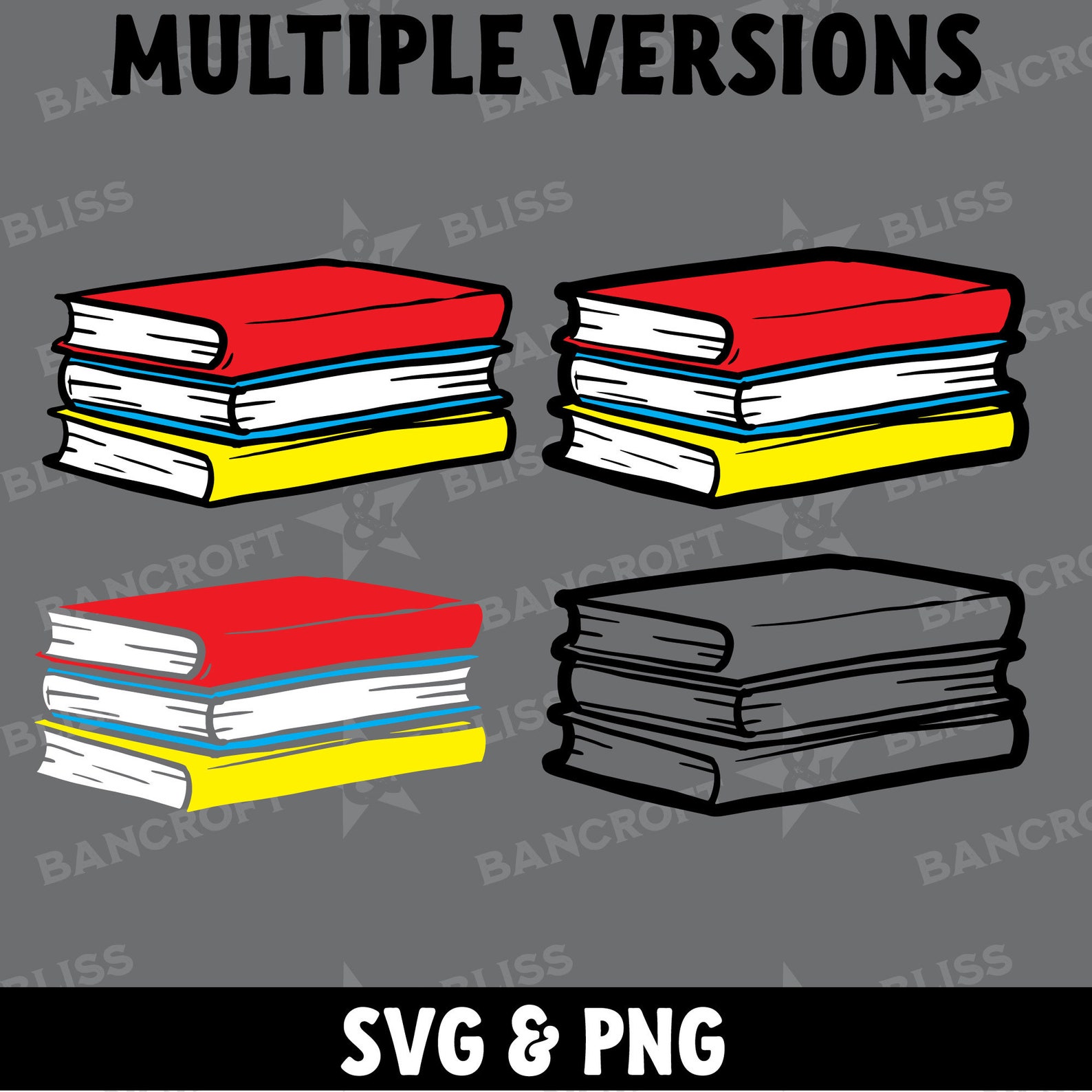 Book Stack SVG School Books SVG School SVG for School Schools Svg ...
