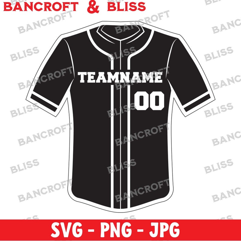 Baseball and Softball Jersey Clip Art Instant Download SVG - Etsy