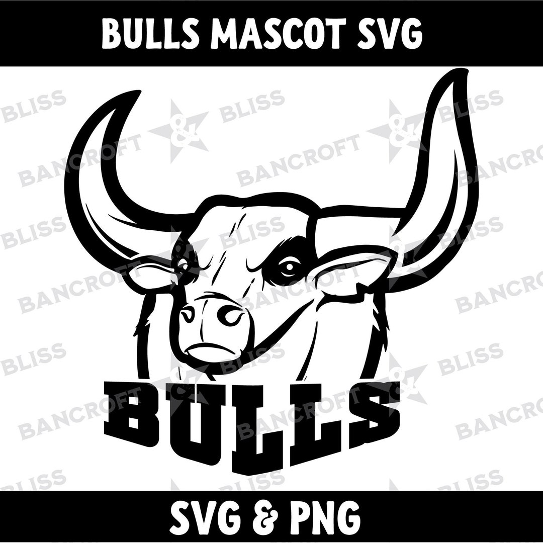 Bulls SVG for Team Spirit Wear Bulls Football SVG Bulls Mascot SVG Full ...