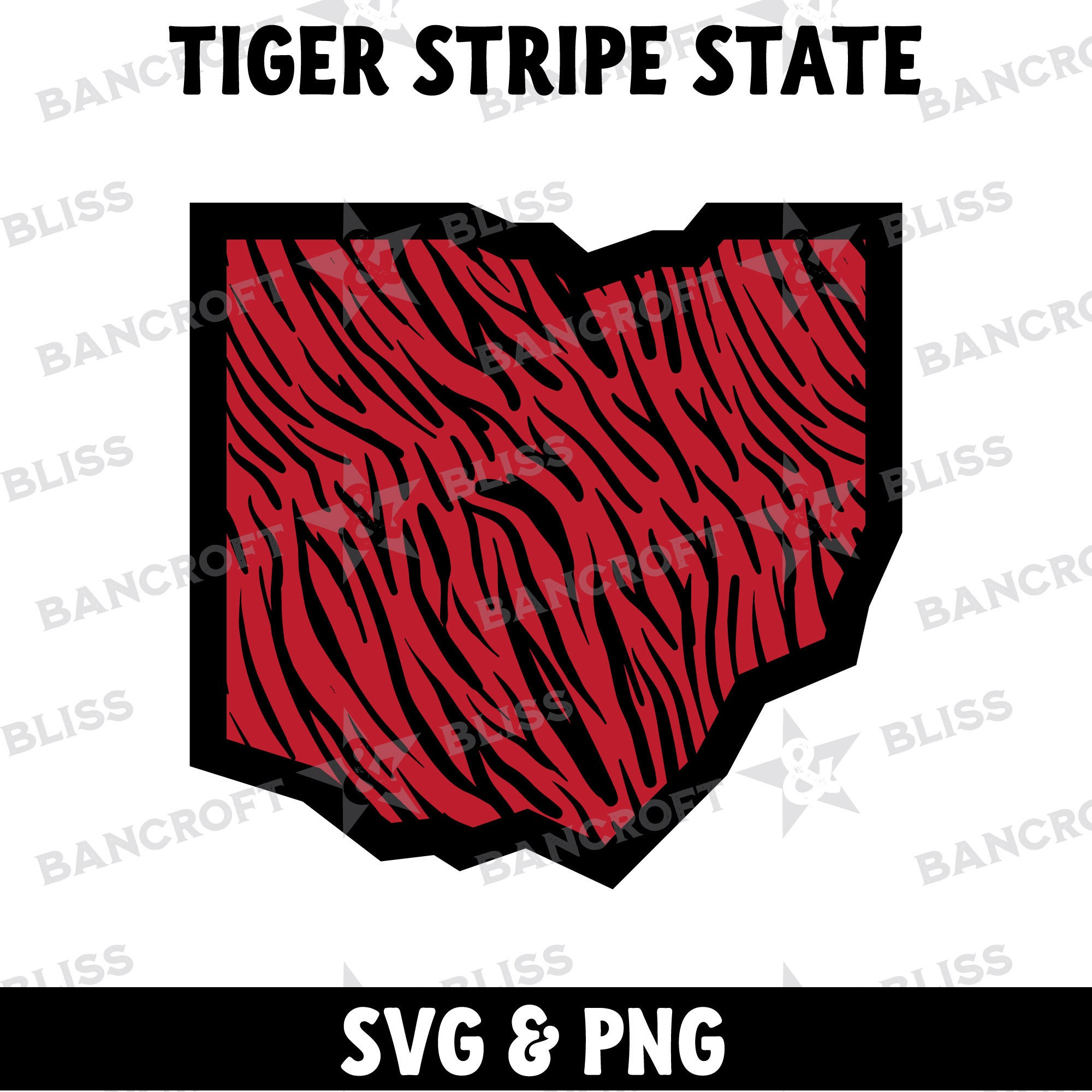 Ohio SVG Tiger Stripes Ohio Svg Tiger Stripes SVG Bengal Tiger Instant ...