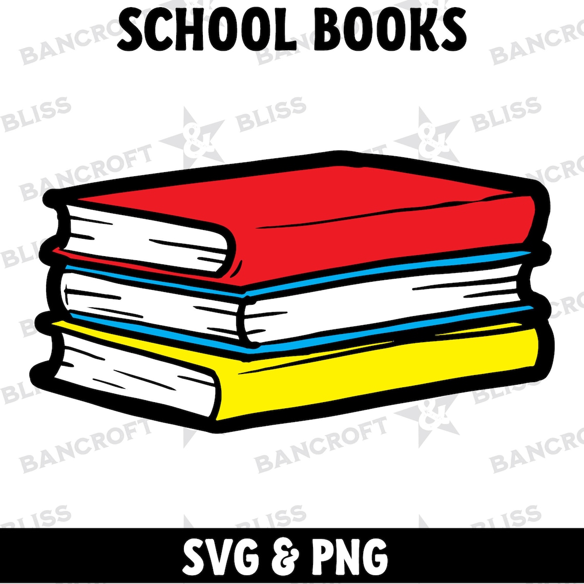Book Stack SVG School Books SVG School SVG for School Schools Svg ...