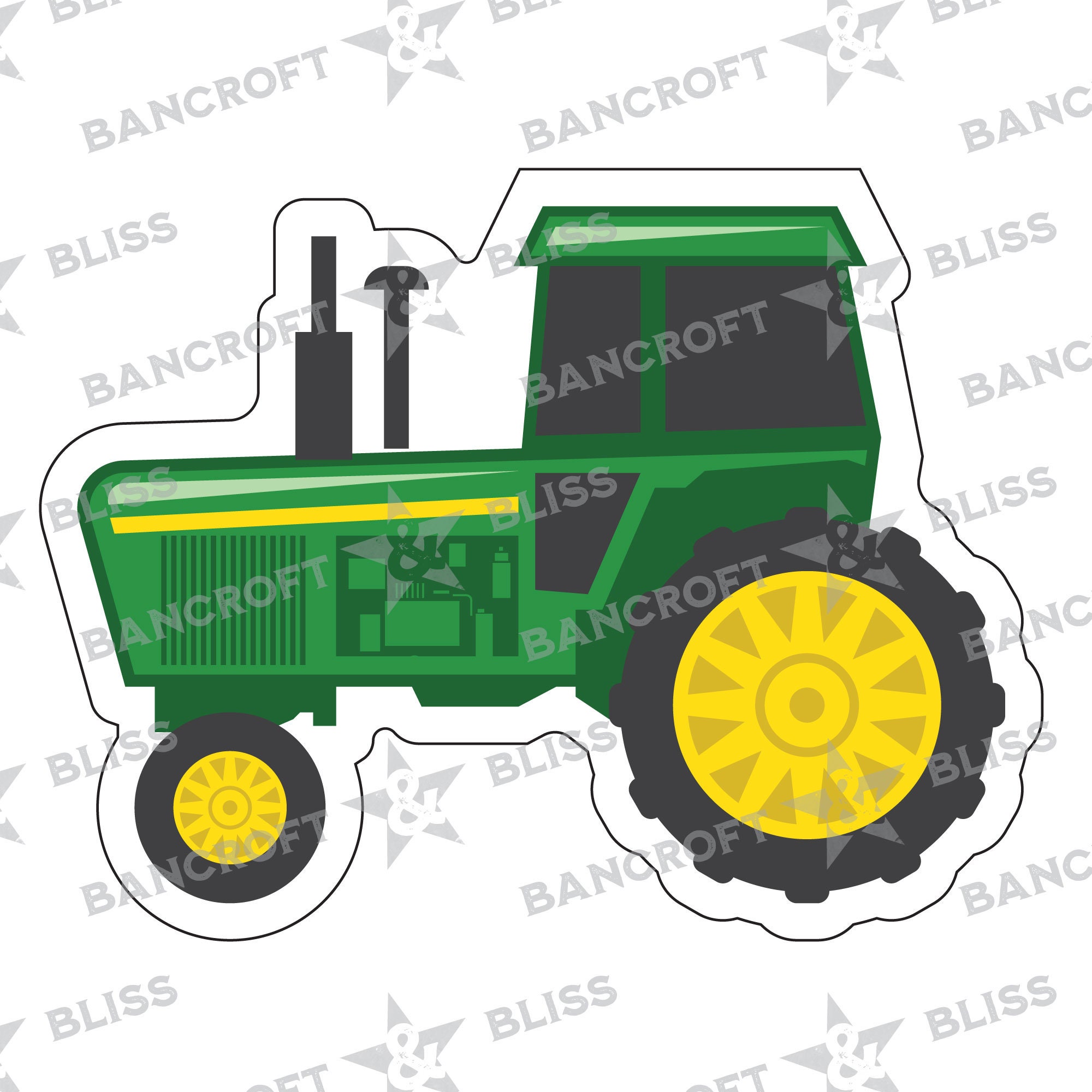 Tractor Farm Graphic Clip Art Instant Download SVG PNG JPG | Etsy