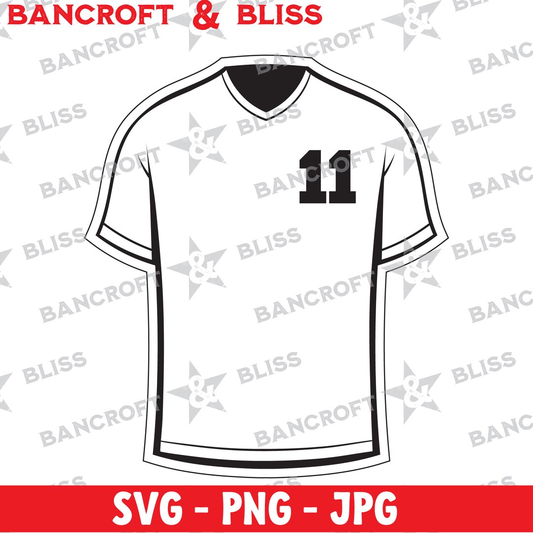 Soccer Jersey Front and Back Clip Art Instant Download - SVG, PNG, JPG ...