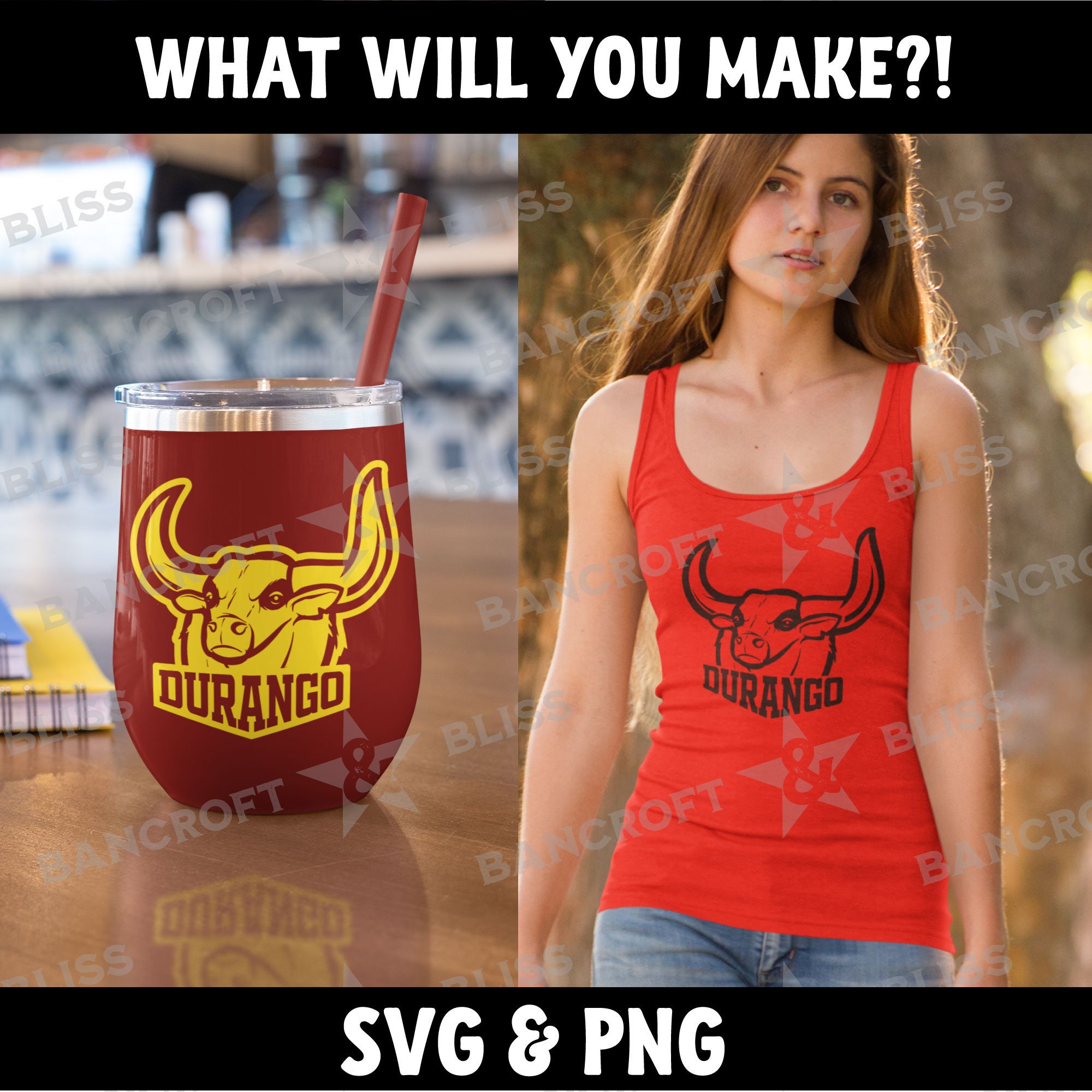 Durango SVG for Team Spirit Wear Durango Football SVG Durango Mascot ...