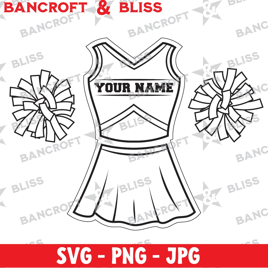 Cheerleader Uniform SVG Cheerleader SVG Cheerleader PNG Cheerleader ...