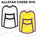 All Star Cheerleader Uniform SVG Competitive Cheerleader SVG ...