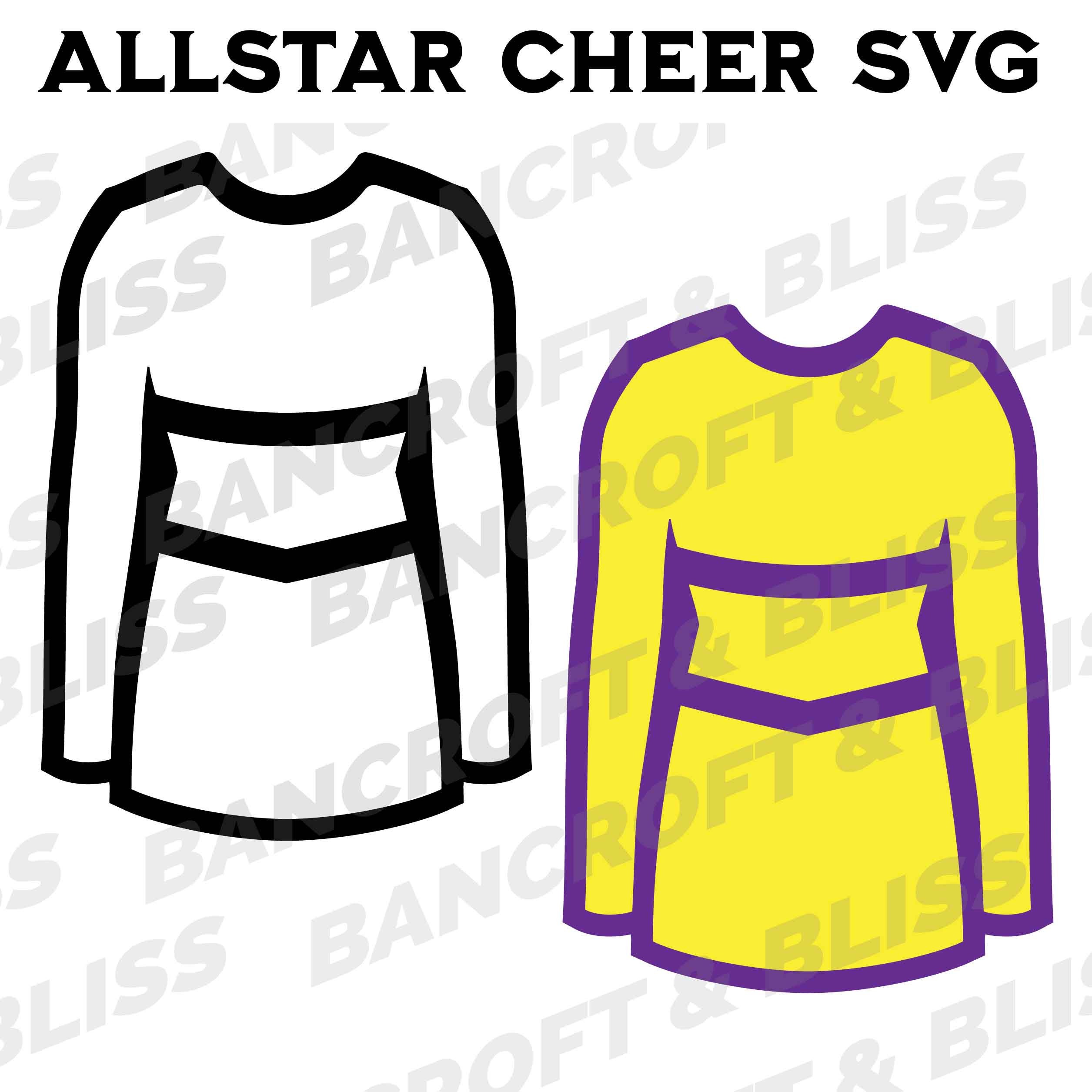 All Star Cheerleader Uniform SVG Competitive Cheerleader SVG ...