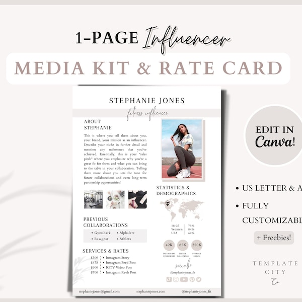Rate Card Template - Etsy Canada