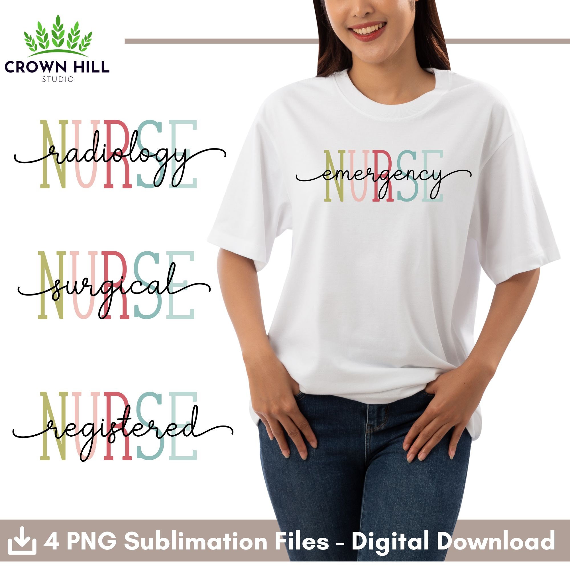 Rn/nurse Sublimation Design PNG Bundle - Etsy