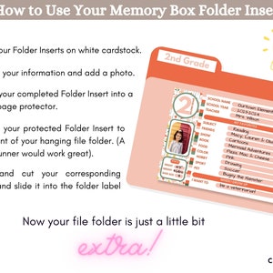 Printable Kids My School Memories Box File Folder Inserts & Labels - Etsy