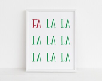 Fa La La La Word - Etsy