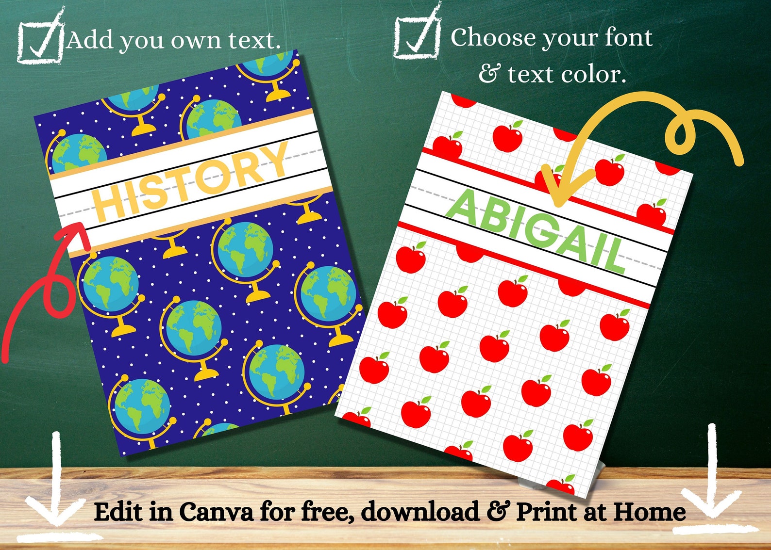 Editable Back to School Printable PDF Binder Covers 15 Page Bundle - Etsy