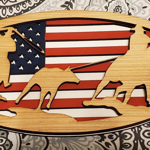 Layered Team Roper With American Flag digital File Only - Etsy