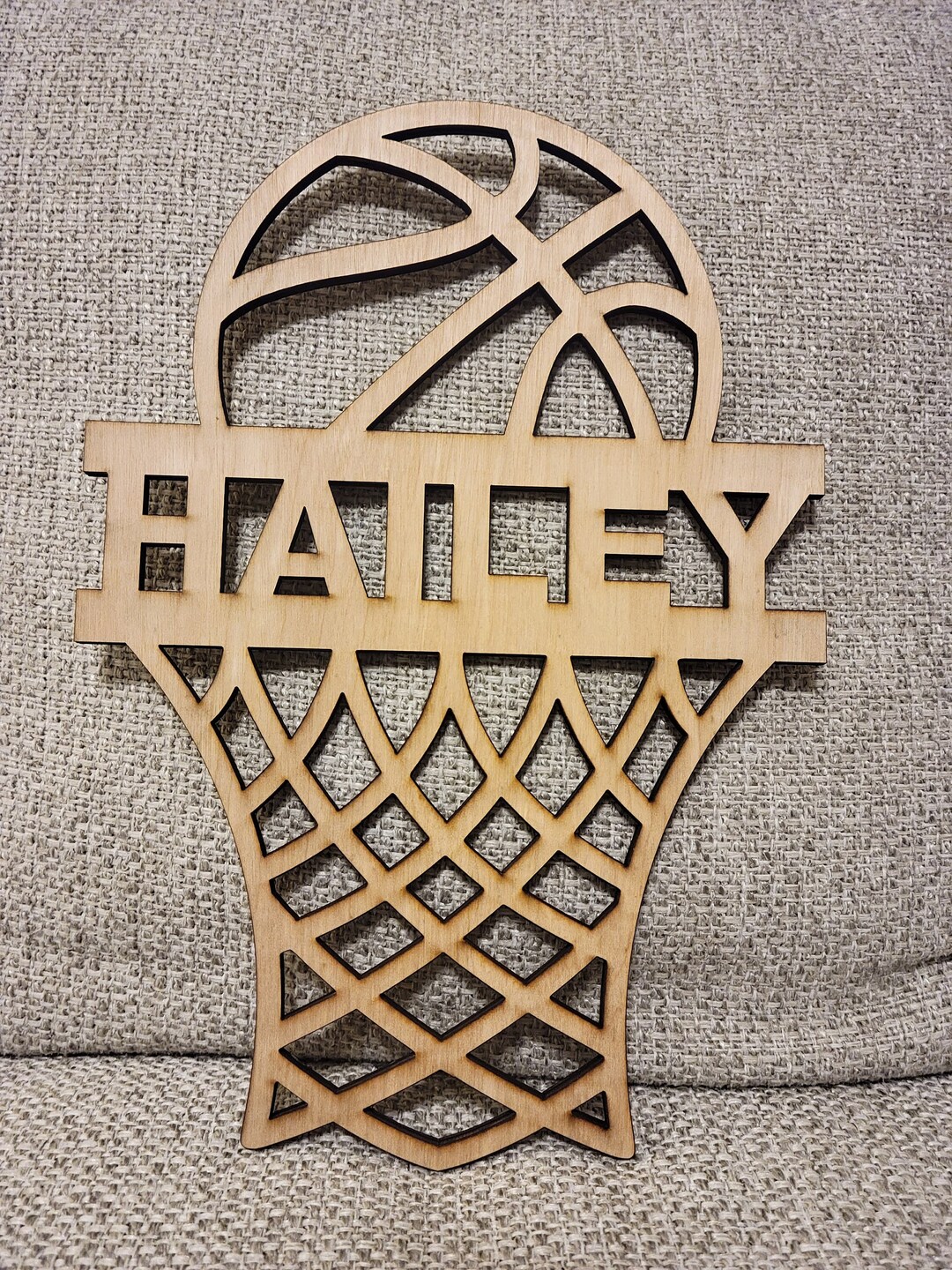 Personalized Name Basketball With Hoop ---digital File Only--- DXF, SVG ...